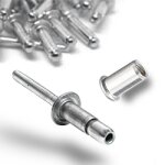 200 Stück Blindnieten Alu/Stahl Flachrundkopf 6,0 X 30