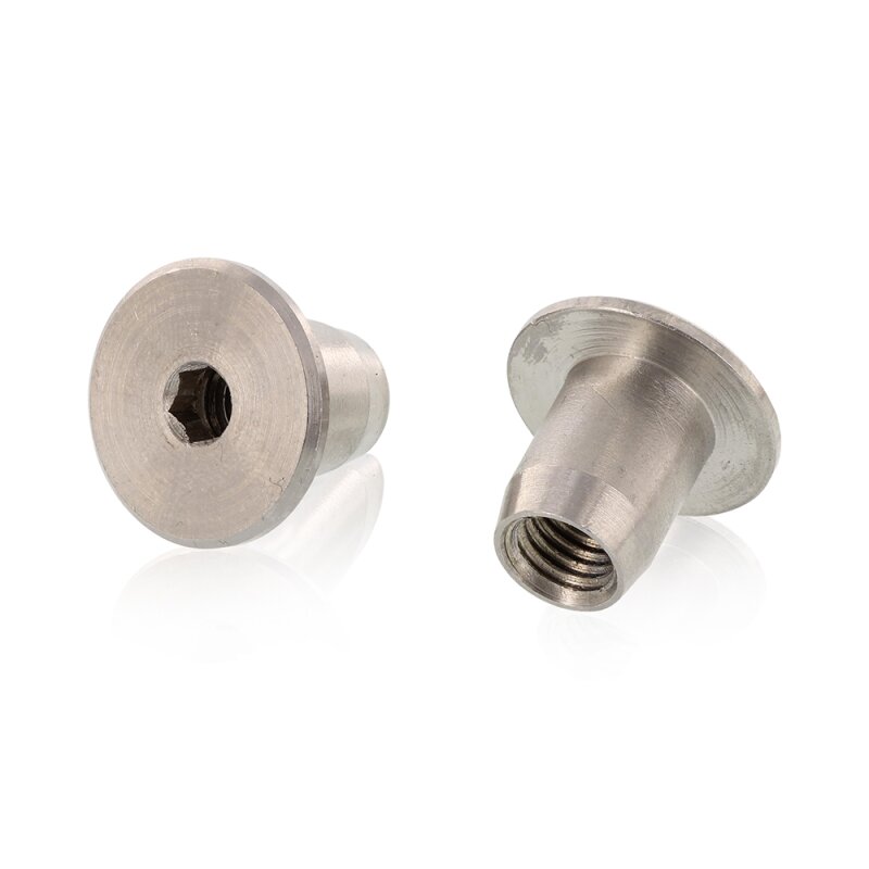 Hülsenmuttern mit Flachkopf und Innensechskant Edelstahl A1