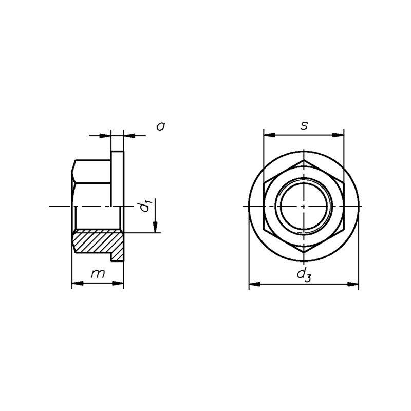 Sechskantmuttern DIN 6331 galv. verzinkt