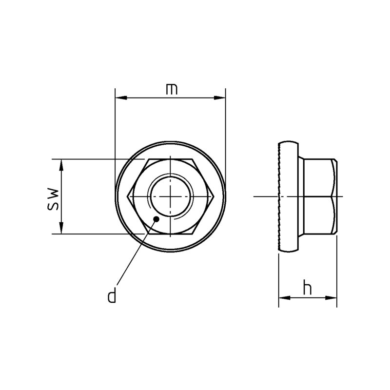 Sperrzahnmuttern galv. verzinkt