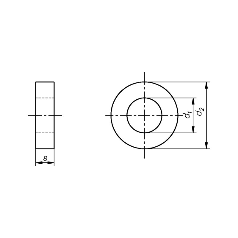 Scheiben für Stahlkonstruktionen DIN 7989 feuerverzinkt